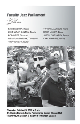 "Faculty Jazz Parliament, "Blue"" by Sam Skelton, Luke Weathington et al.